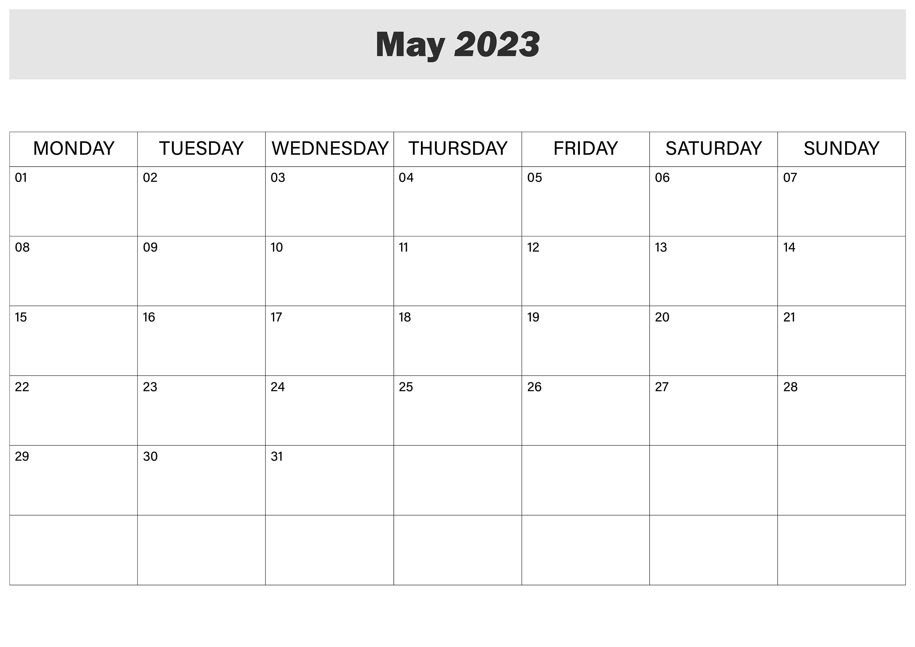 2023 Digital Calendar, 2023 Minimal Calendar, Printable Digital ...