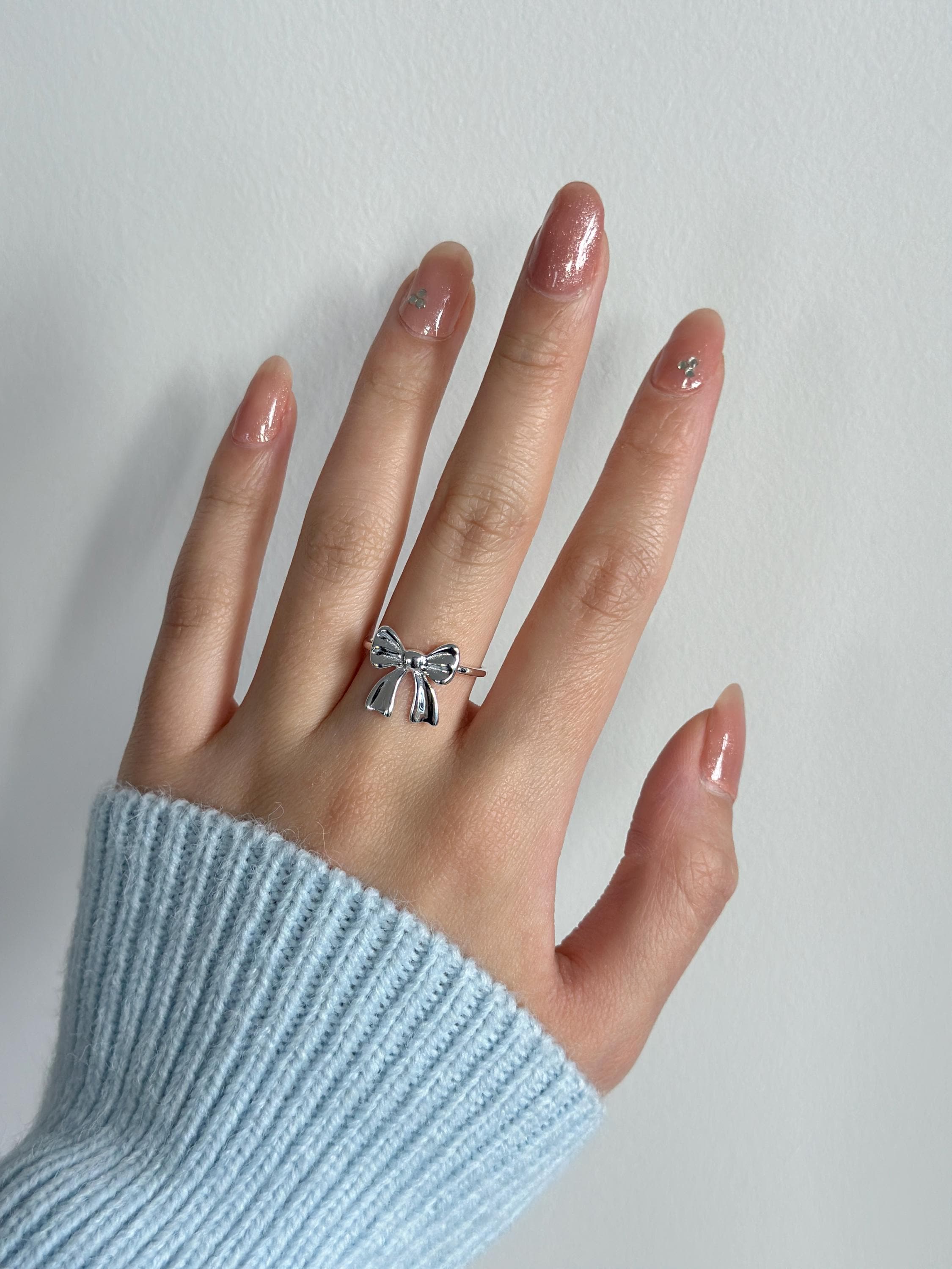 Ribbon Bow Ring - Soft Girl Aesthetic | Girly Fashion | Ribbon Bow Ring | 925 Sterling Silver ...