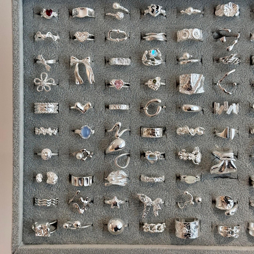 Chunky Rings Collection 925 Sterling Silver Chunky Rings Statement ...