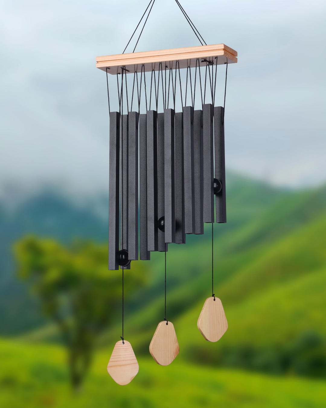Large Deep Tone Wind Chimes Outdoor – Aluminum Meditation Wind Chime ...