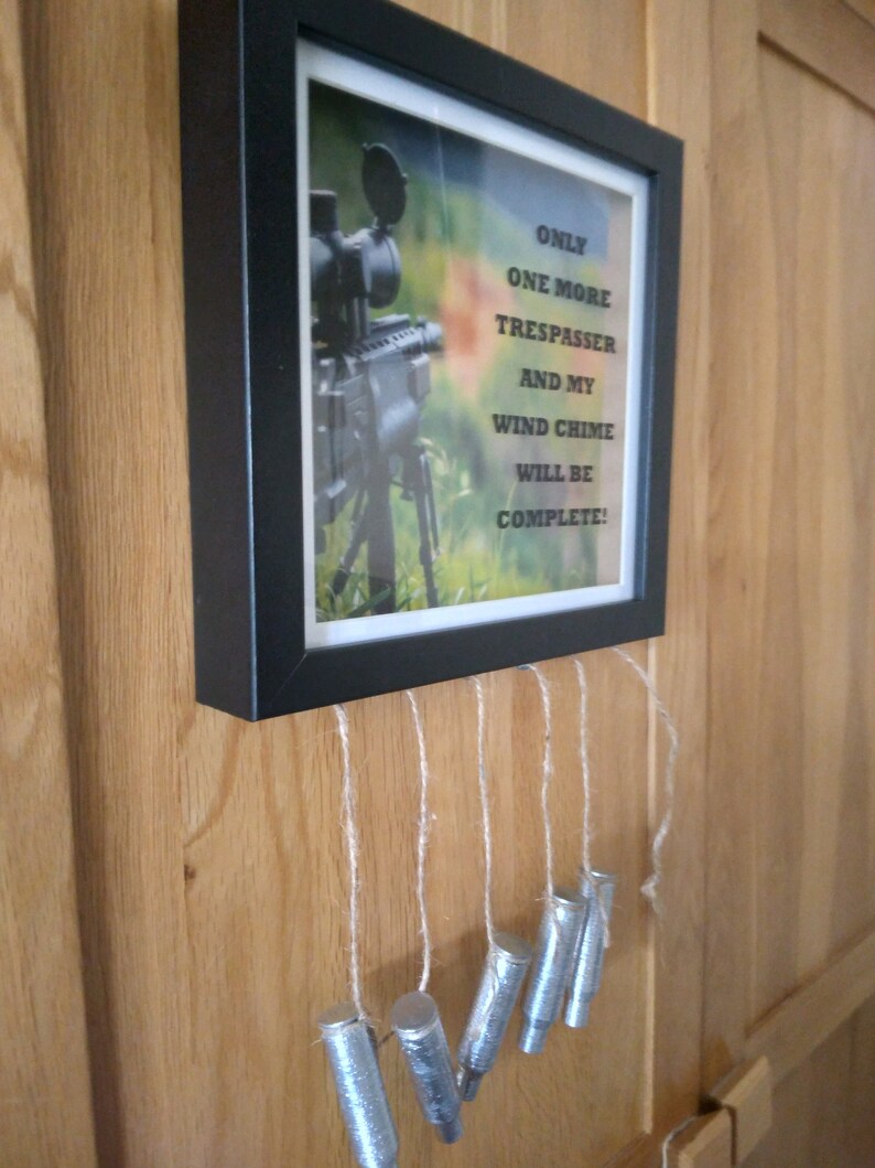 Trespassing Bullet Wind Chime Art - Etsy