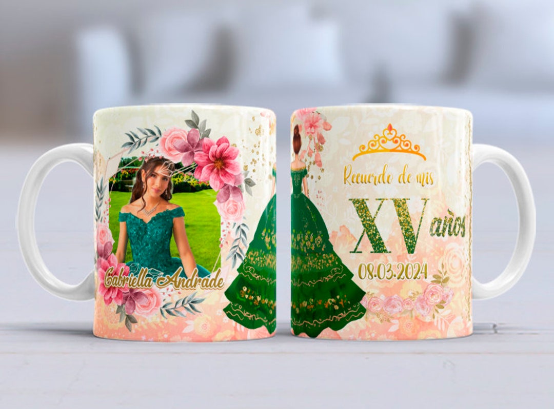 PSD Editable Quinceañera XV Template With Green Photography New for 11 ...