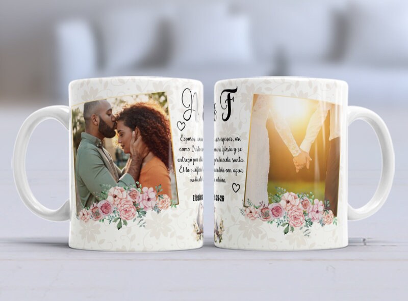 PSD Editable Template Wedding Memory With Photograph - for 11 Oz Mugs ...