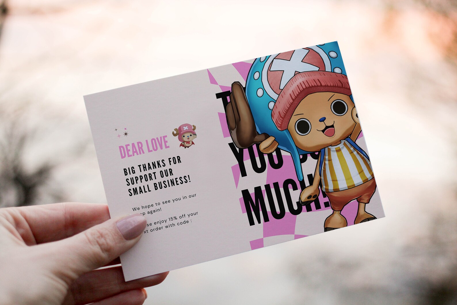 CHOPPER Thank You Card Canva Template - Etsy