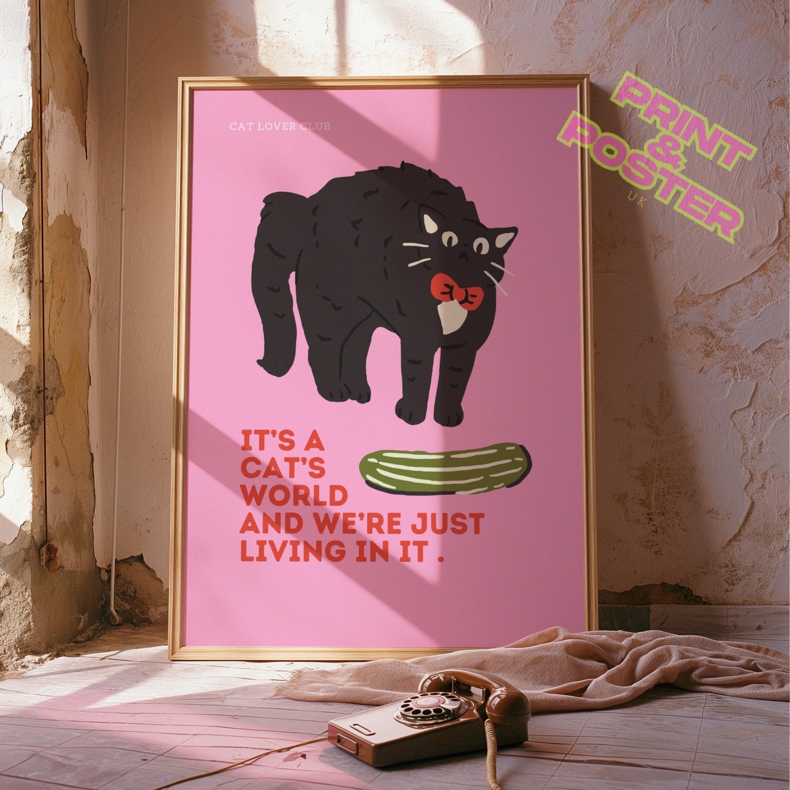 Funny Cat Poster, Cat Wall Art, Cat Print, Cat Owners Print, Funny Pet ...