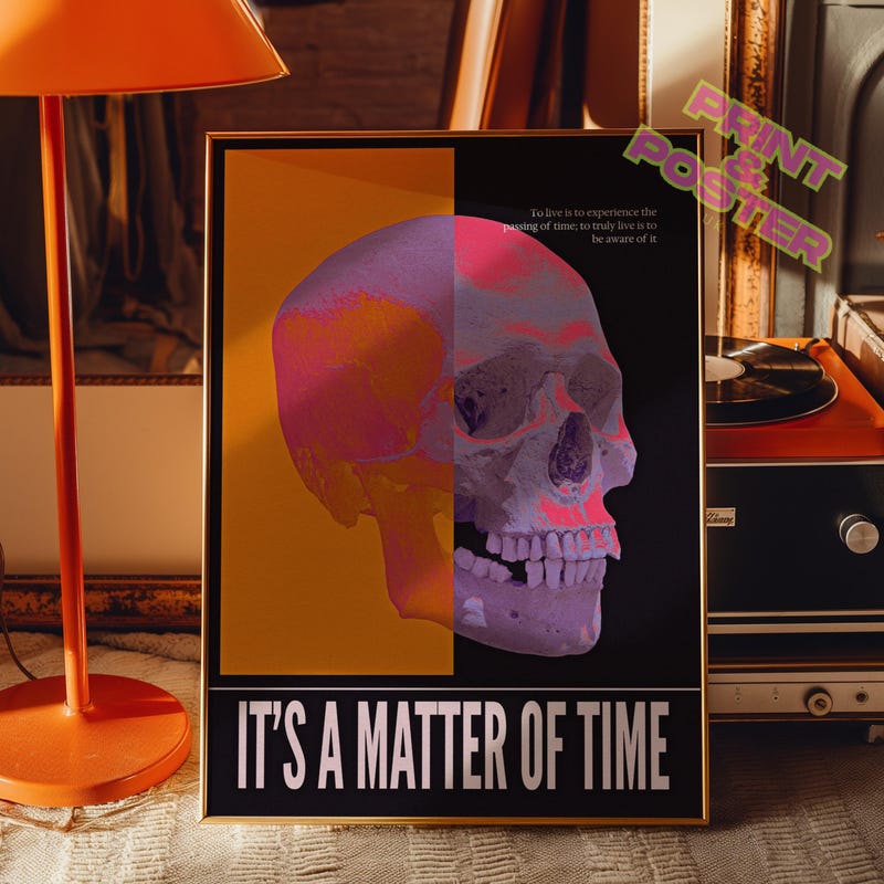 Skull Poster - Etsy UK