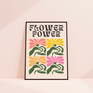 Flower Power Poster/ Wall Art/ Print/ Flower Power Art Print - Etsy