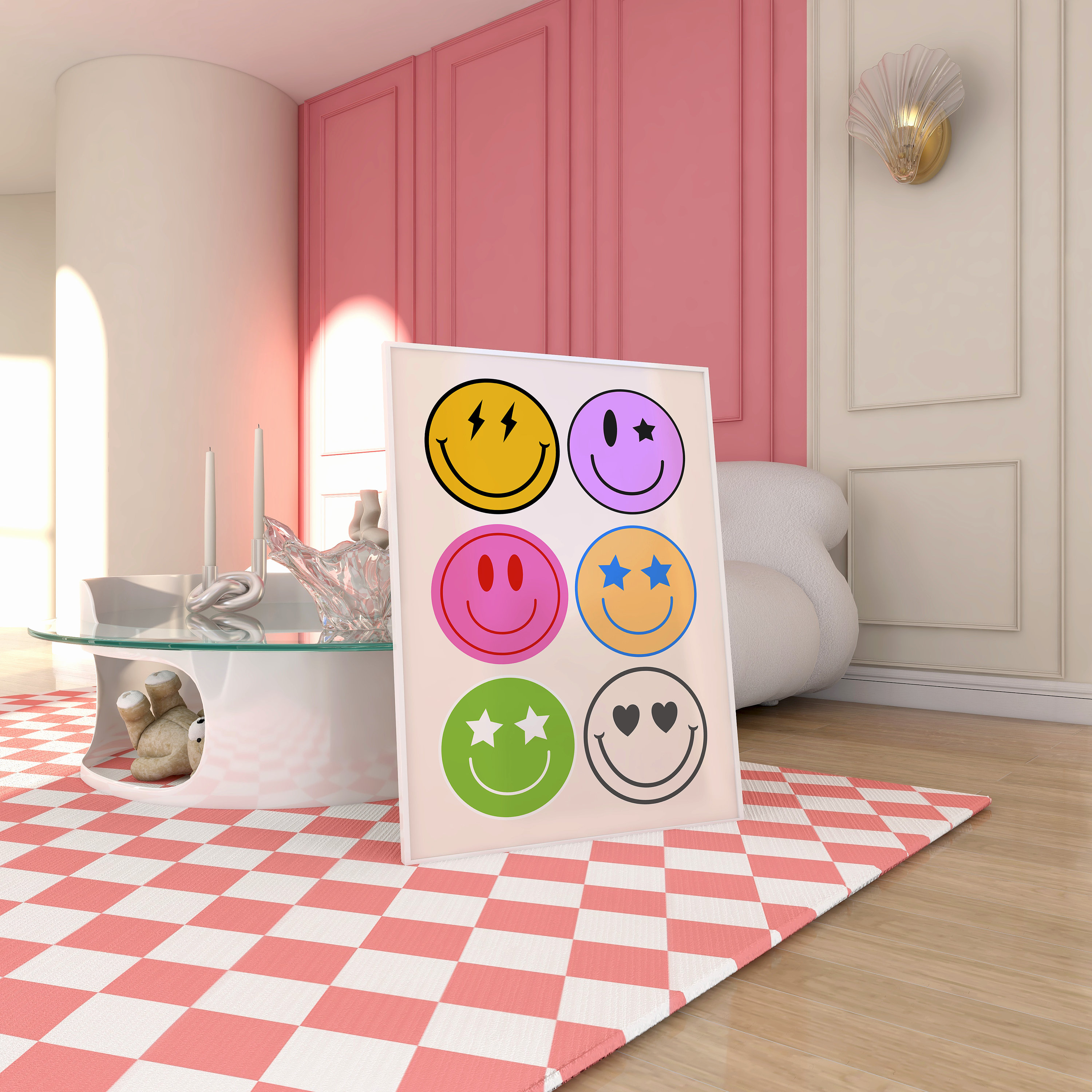 Smiley Face Poster, Smiley Face Wall Art, Happy Poster - Etsy