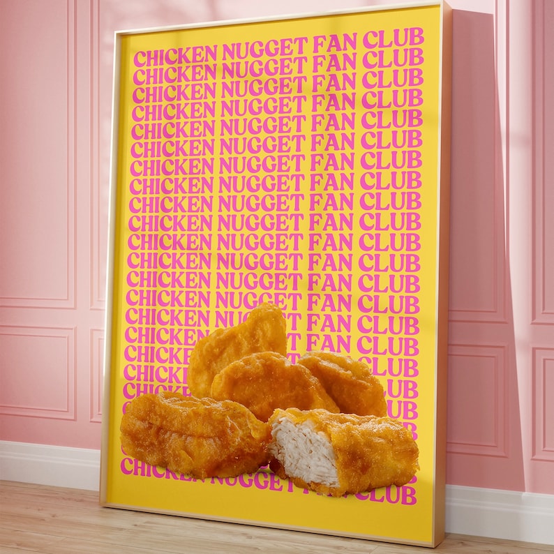 Chicken Nugget Poster, Wall Art, Kitchen Print - Etsy