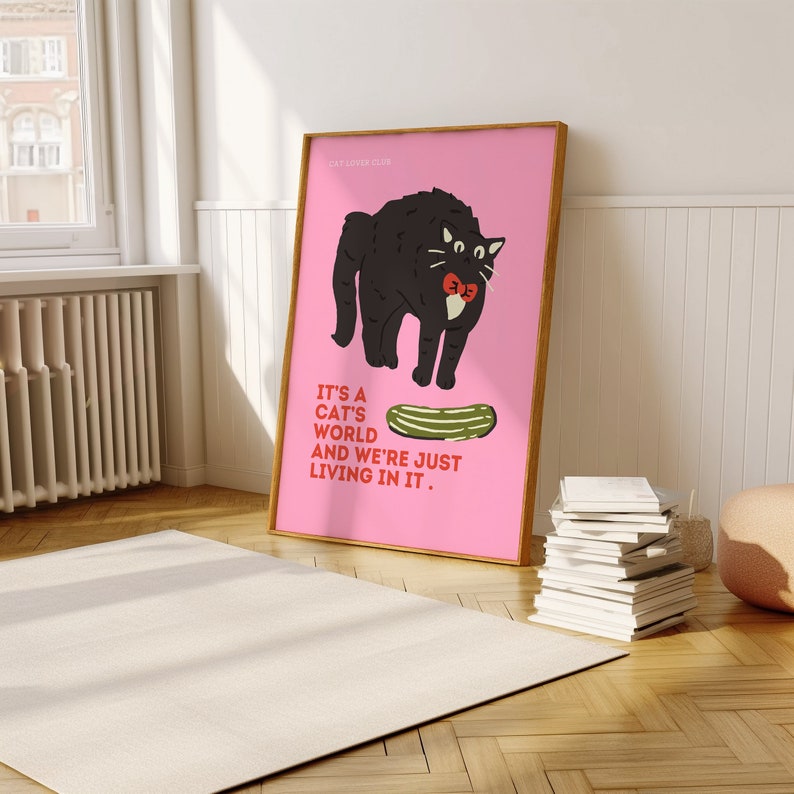 Funny Cat Poster, Cat Wall Art, Cat Print, Cat Owners Print, Funny Pet Wall Art, Funny Pet Print ...