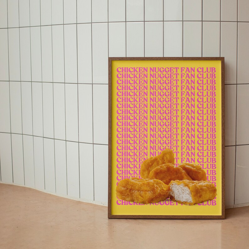 Chicken Nugget Poster, Wall Art, Kitchen Print - Etsy