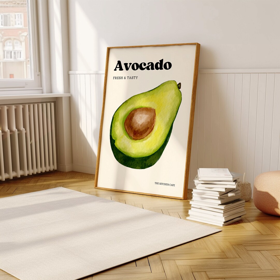 Avocado Poster/ Wall Art/ Kitchen Poster - Etsy