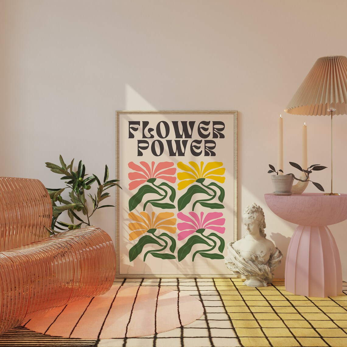 Flower Power Poster/ Wall Art/ Print/ Flower Power Art Print - Etsy
