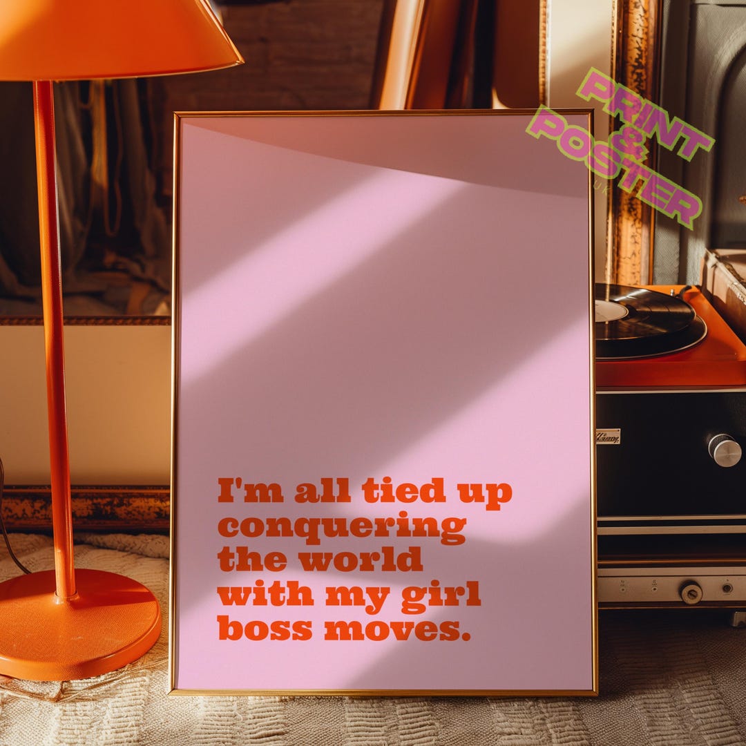 Girl Boss Poster, Feminist, Positive, Wall Art - Etsy