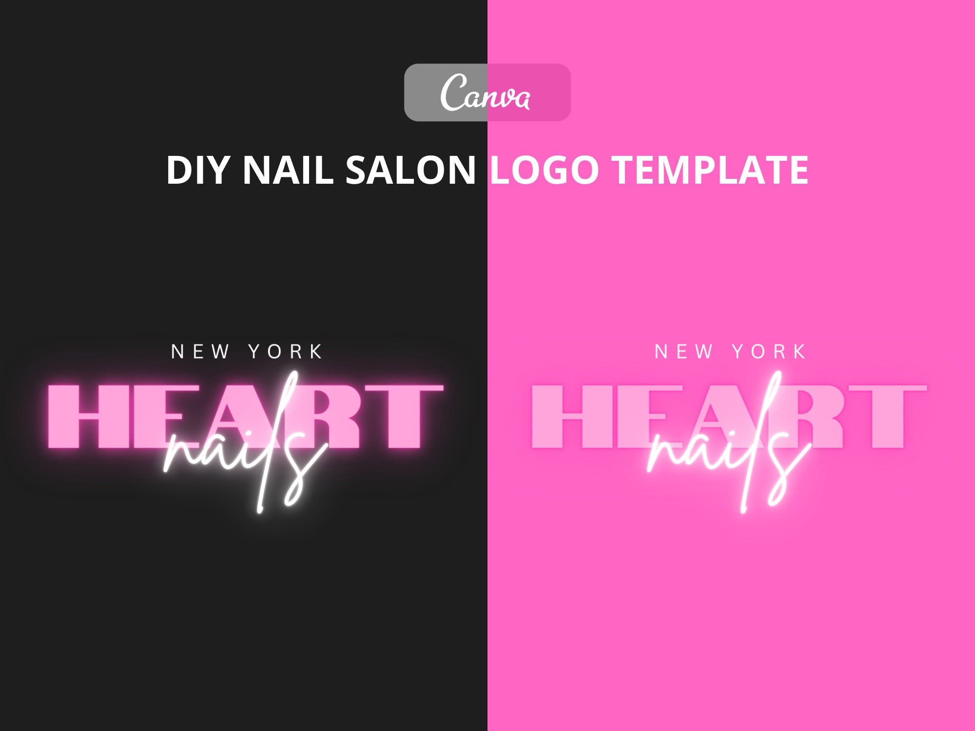 Pink Nail Salon Logo | Pink Nail Logo Template | Premaid Small Business ...
