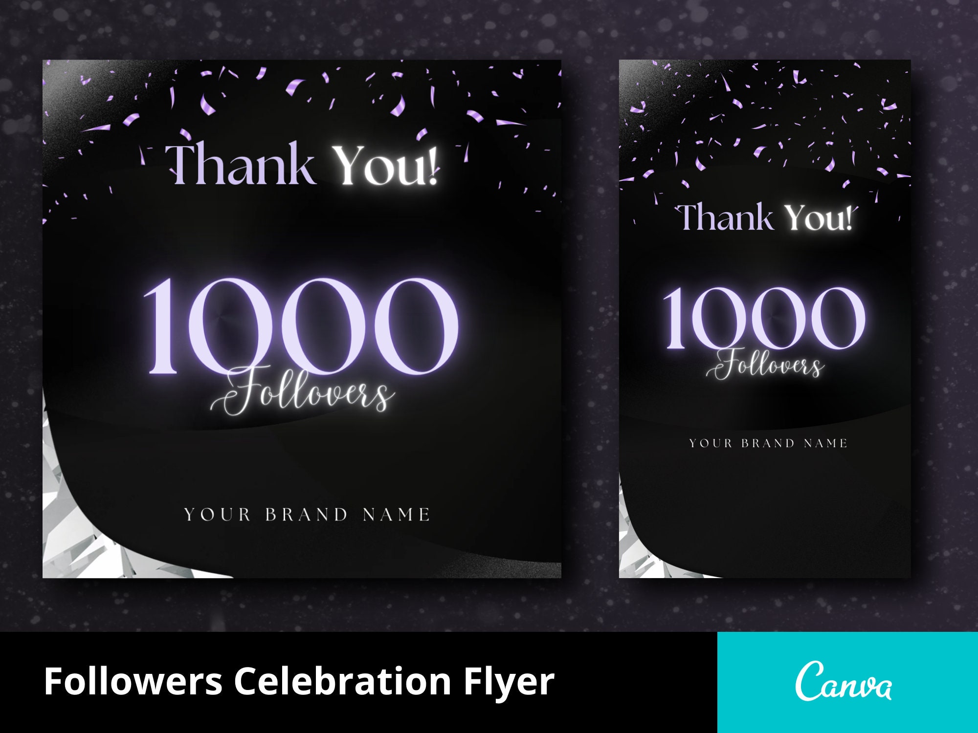 DIY Followers Celebration Flyer, DIY Followers Flyer, Social Media ...