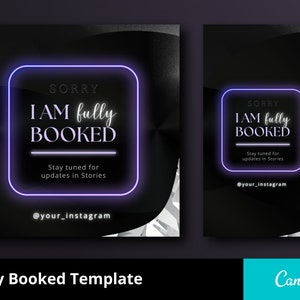 I Am Fully Booked Social Media Posts, DIY Flyer Template Design ...