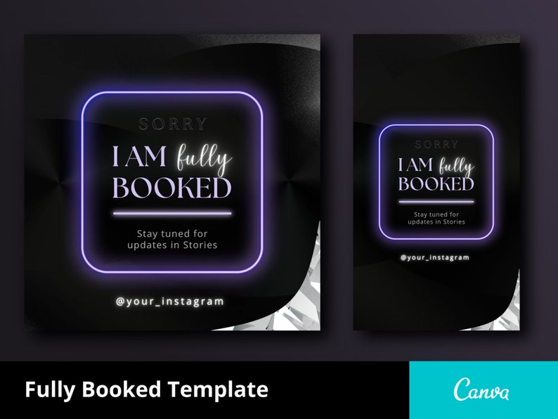 I Am Fully Booked Social Media Posts, DIY Flyer Template Design ...