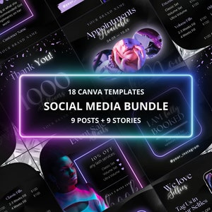 Canva Social Media Templates Bundle, Engaging Instagram Posts & Stories ...