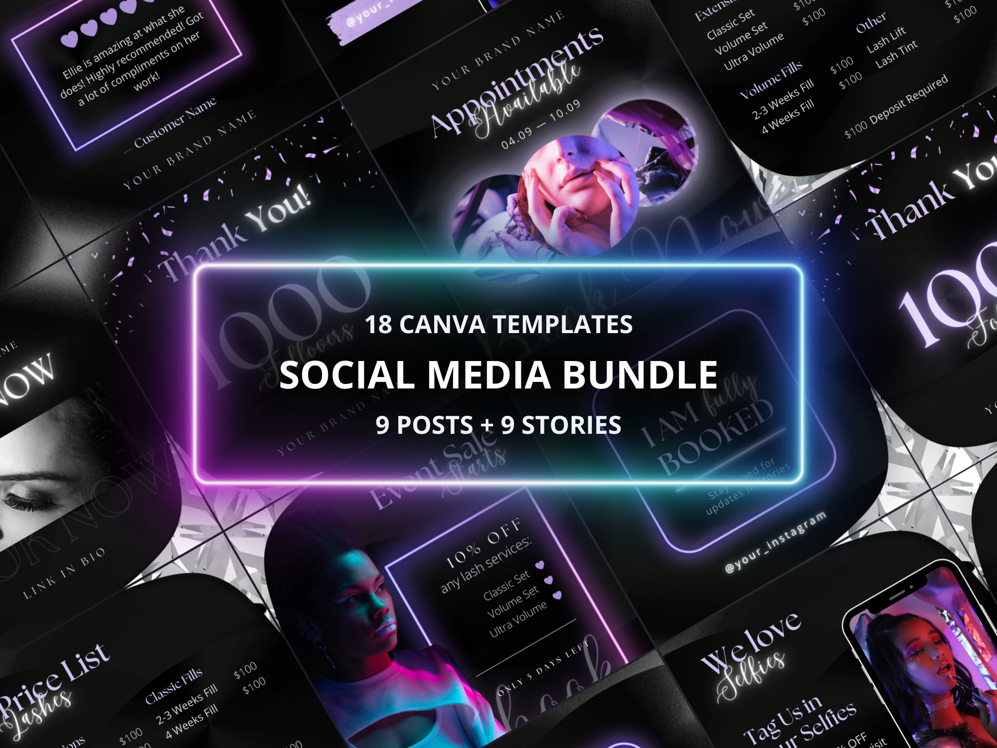 Canva Social Media Templates Bundle, Engaging Instagram Posts & Stories ...