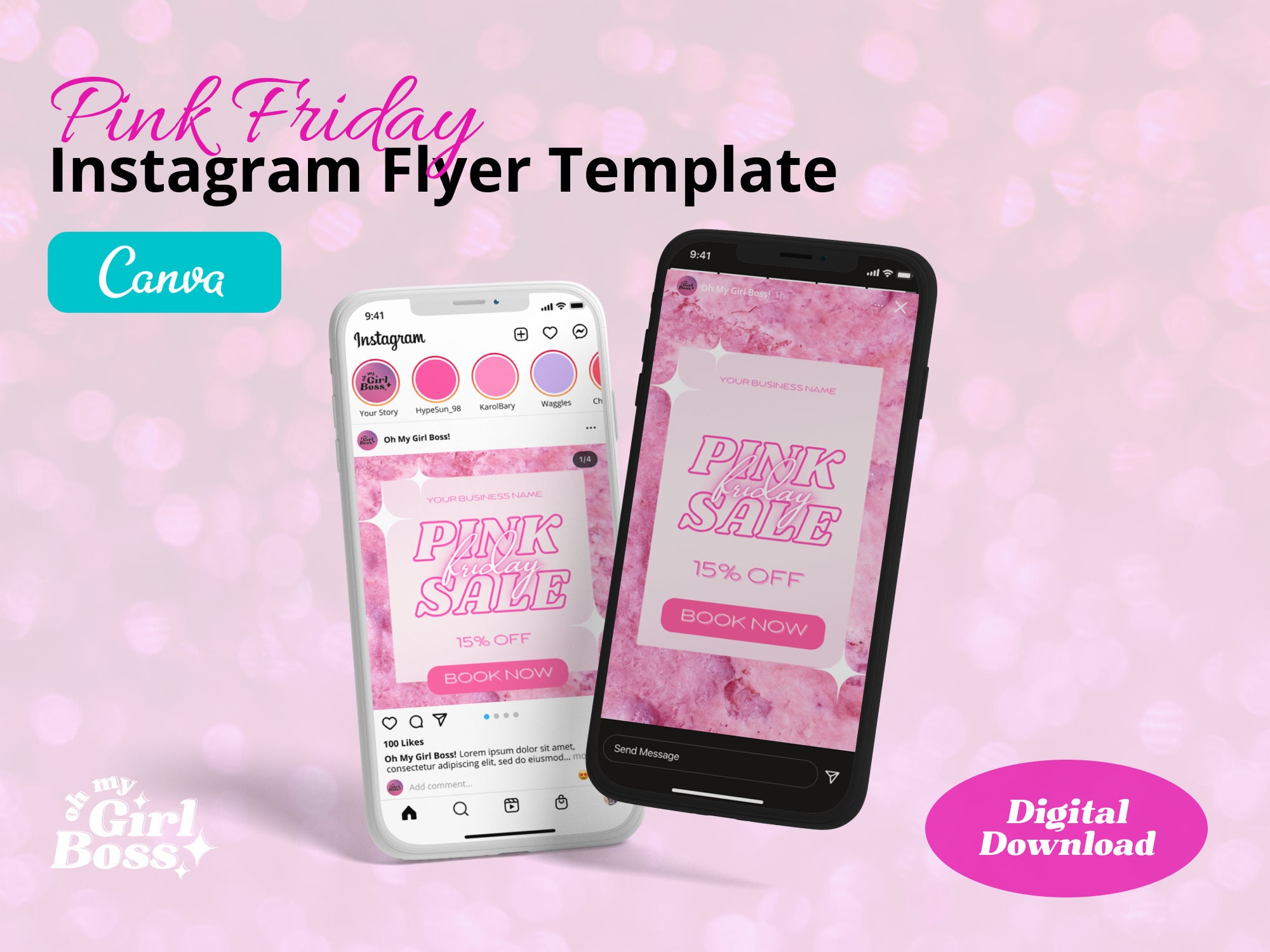 Pink Friday Flyer Pink Friday Template Black Friday Sale Pink Friday ...