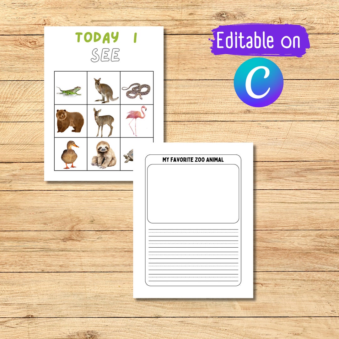 Editable Zoo Field Trip Forms and Activities - Etsy