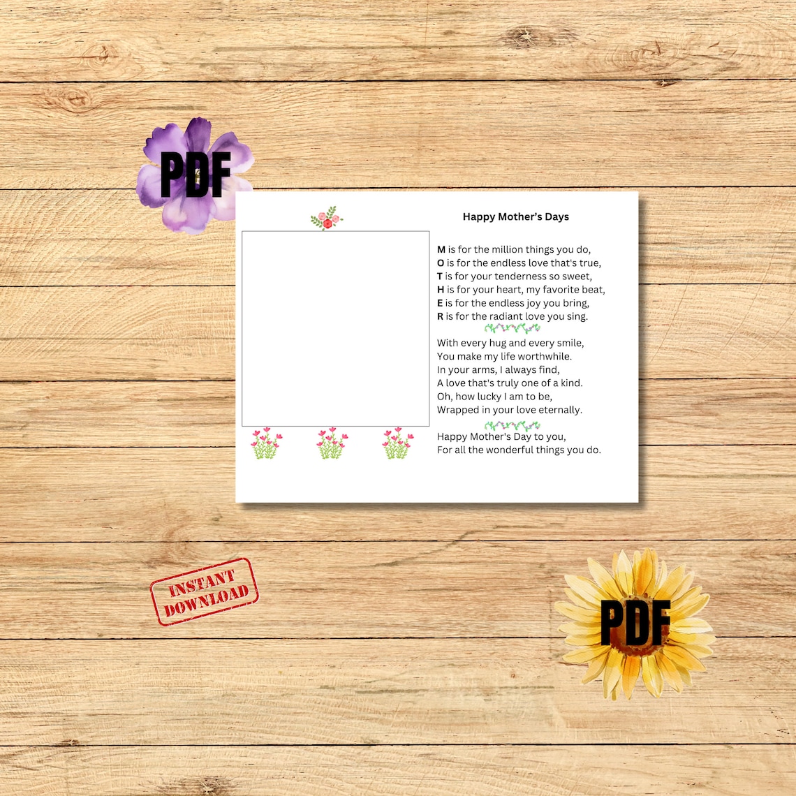 Mother's Day Complete Lesson Plan and Poem - Etsy