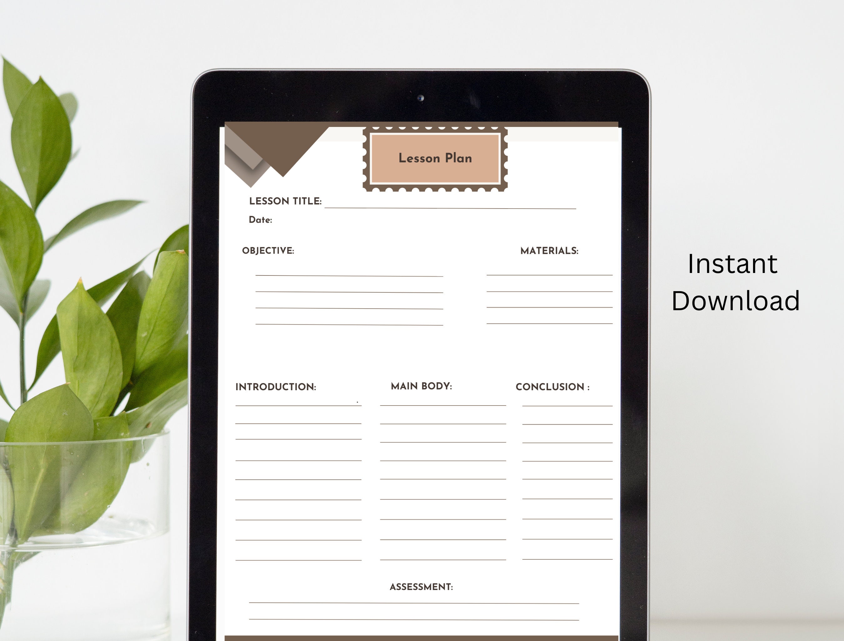 Weekly or Monthly Daily Plans, Instant Download, Editable, Printable ...