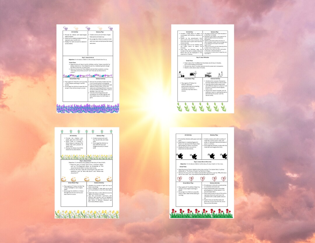 4 Lesson Plans for Easter Theme of Jesus ,preschoolers ,toddlers ...