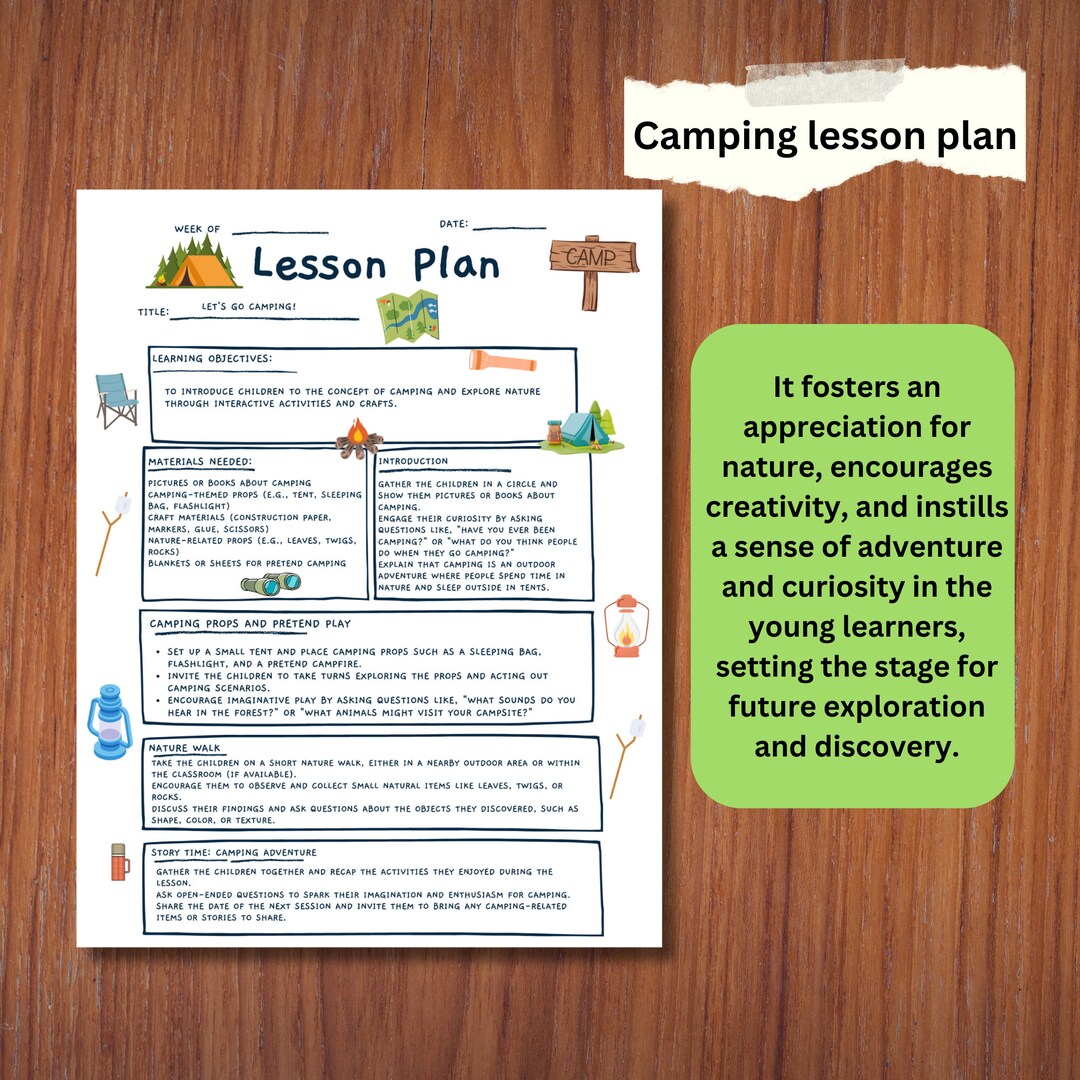 Nature's Little Explorers: Preschool Camping Adventures - Etsy