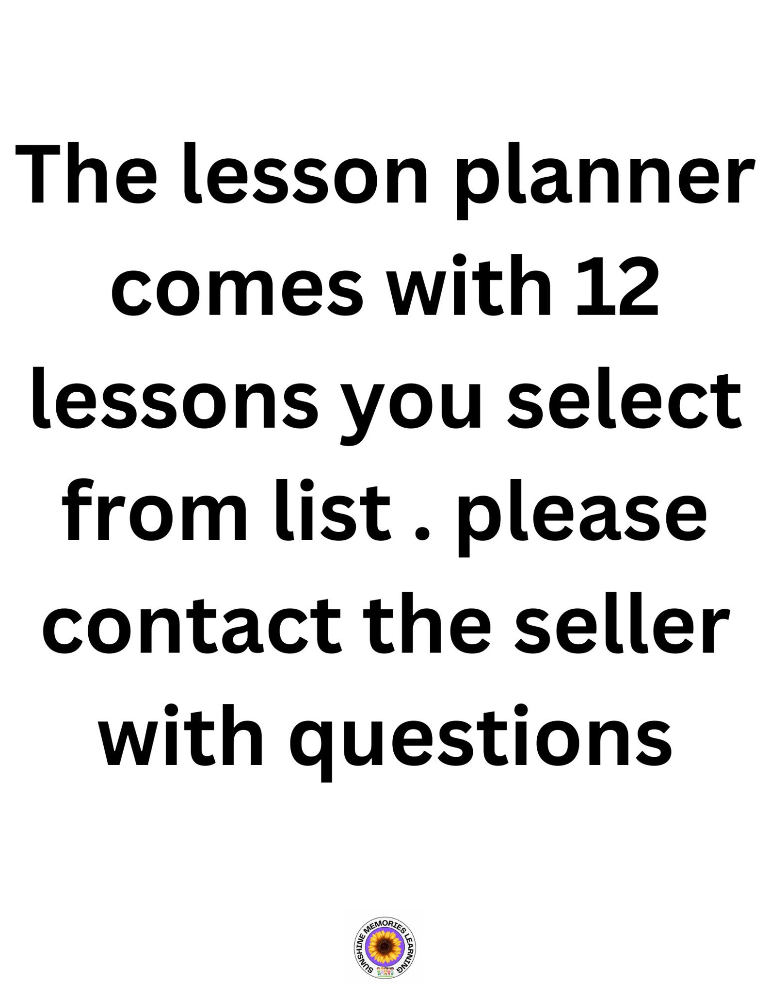Customizable Lesson Planner (12 Lessons ) - Etsy