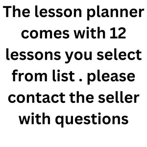 Customizable Lesson Planner (12 Lessons ) - Etsy