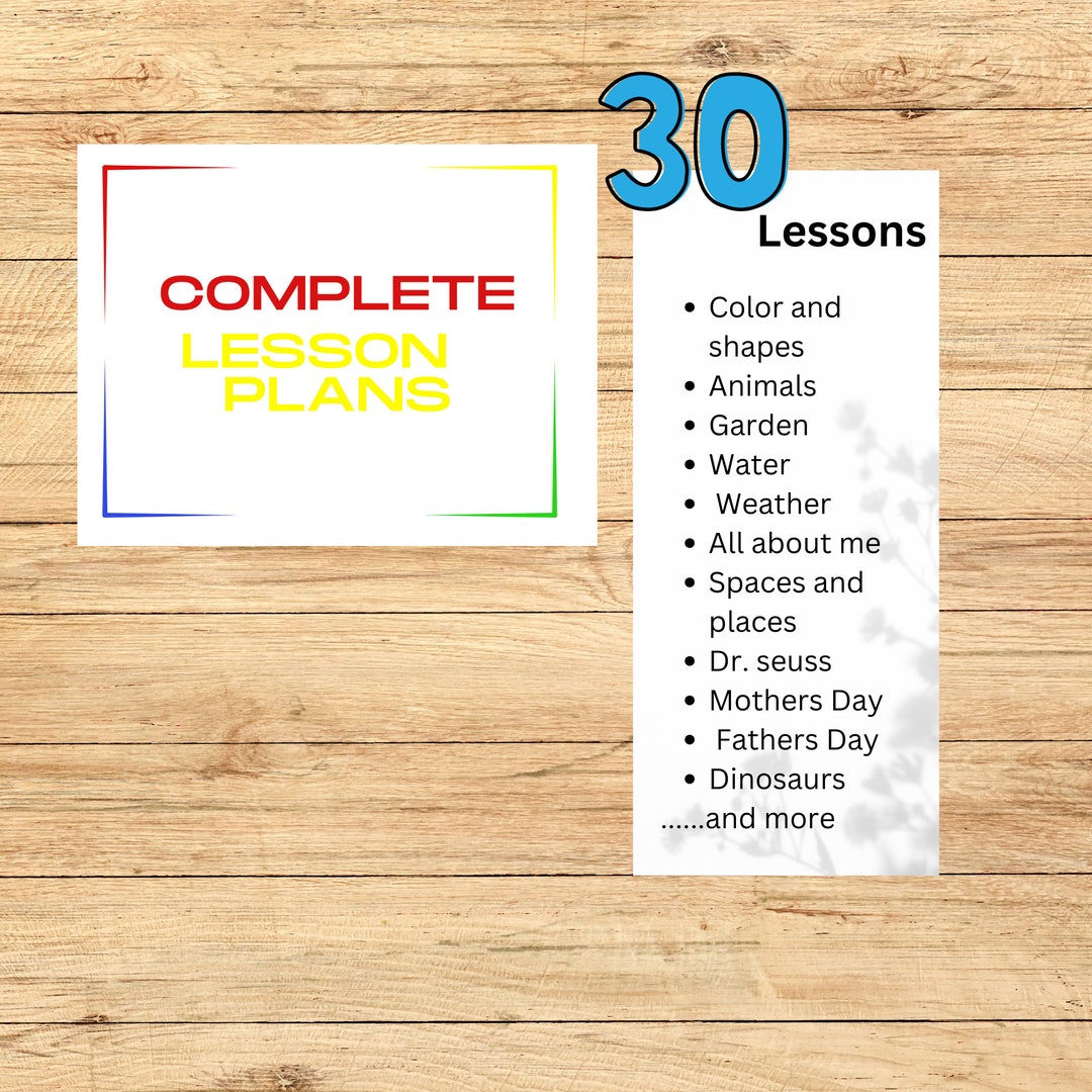 30 Complete Lesson Plans Ages 2-5 - Etsy