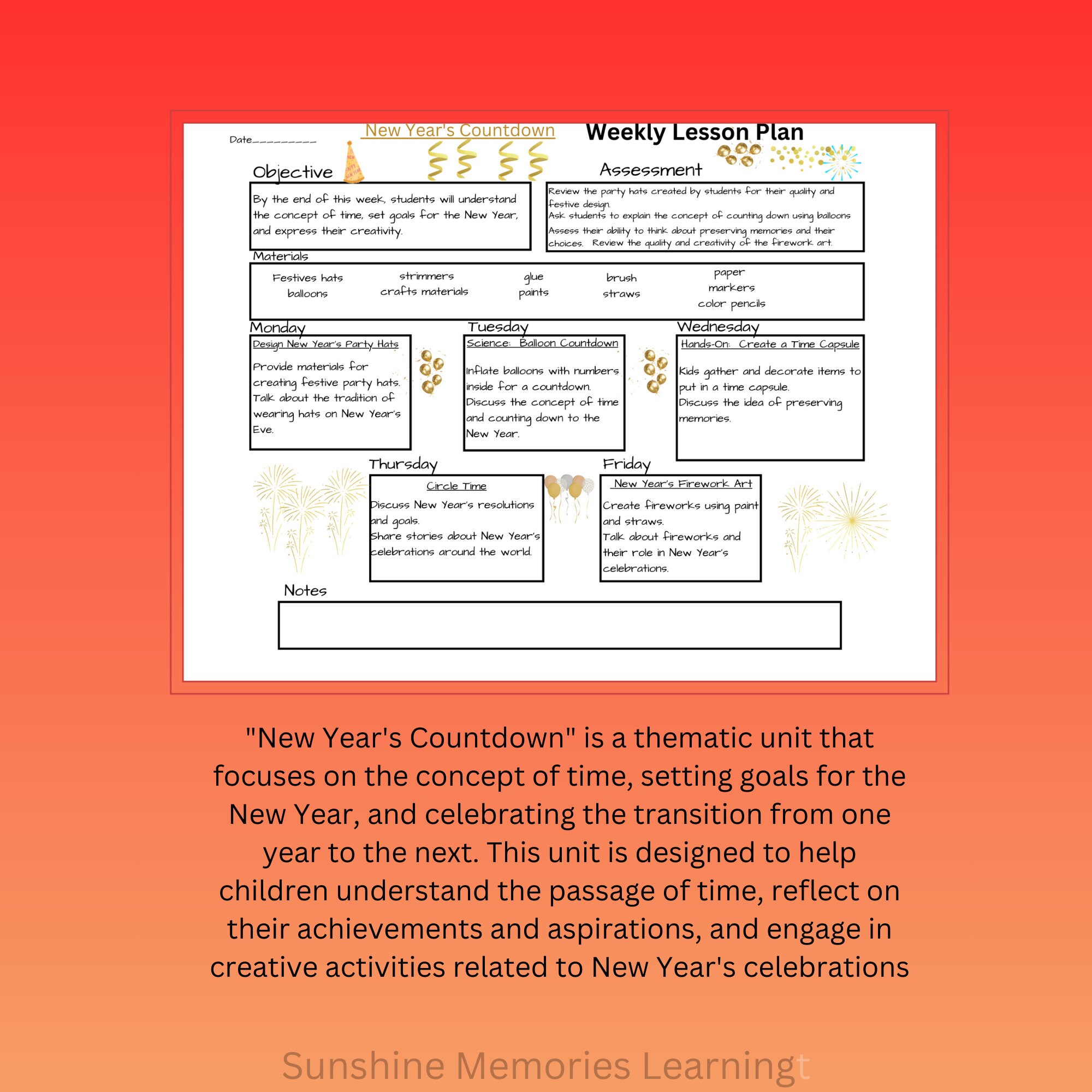 Lesson Plan for Kids Exploring the Seasons: A Winter, Holiday, and New ...