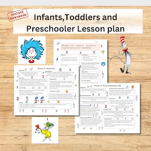 Dr Seuss Bundle Lesson Plan for Infants, Toddlers and Preschoolers - Etsy