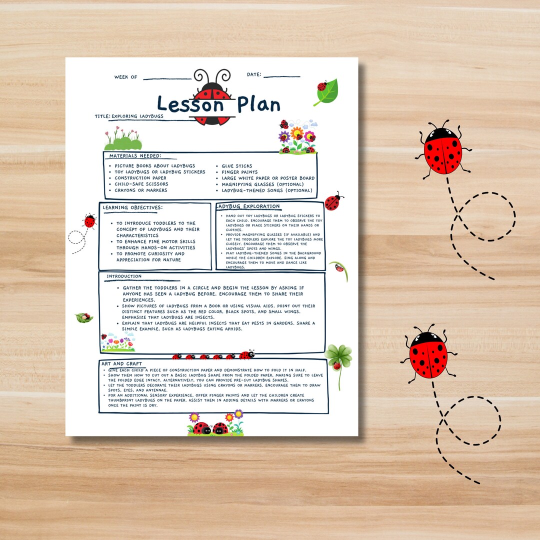 Exploring Ladybugs: Interactive Lesson Plan for Curious Toddlers - Etsy