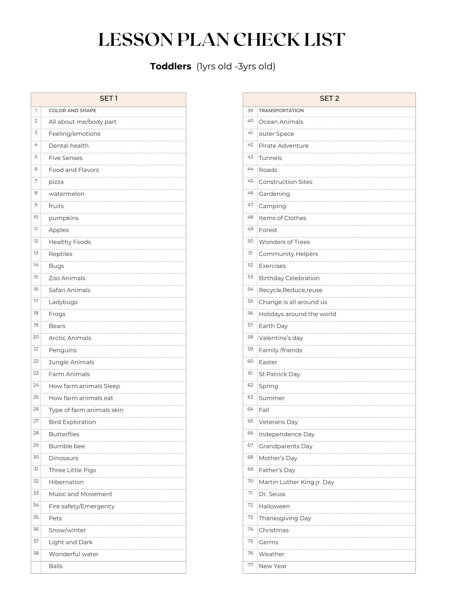 Customizable Lesson Planner (12 Lessons ) - Etsy