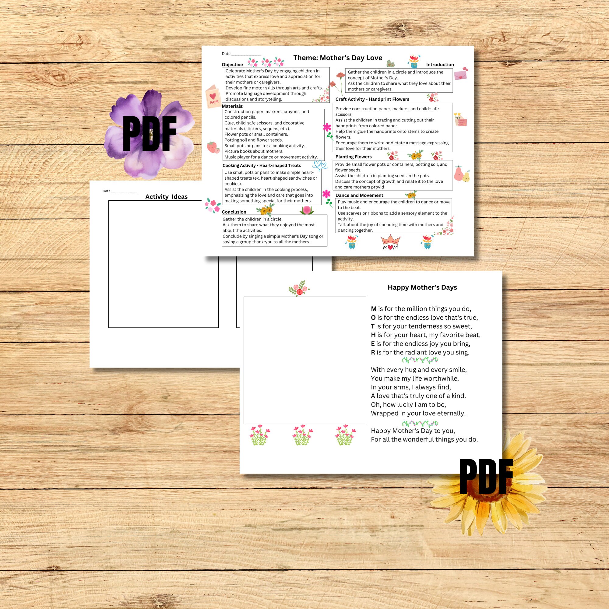 Mother's Day Complete Lesson Plan and Poem - Etsy