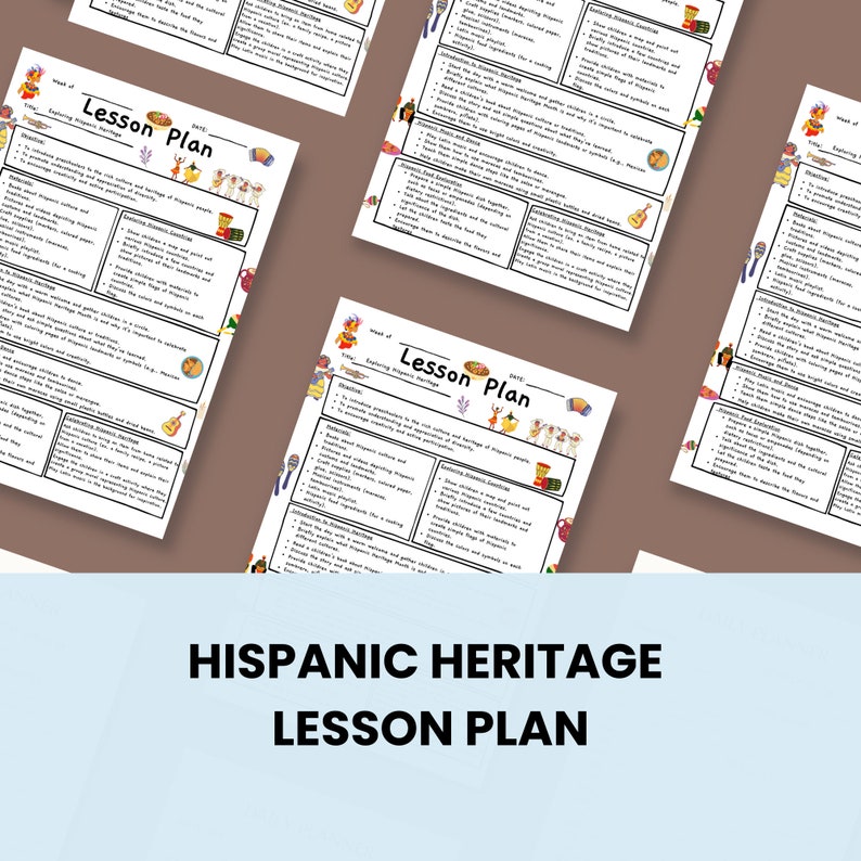Hispanic Heritage Month Preschool Lesson Plan: Explore Learn - Etsy