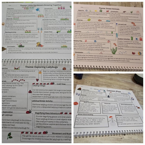 2 Year Old Lesson Plan - Etsy