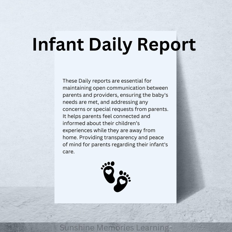 Daily Report for Infants in English and Spanish - Etsy