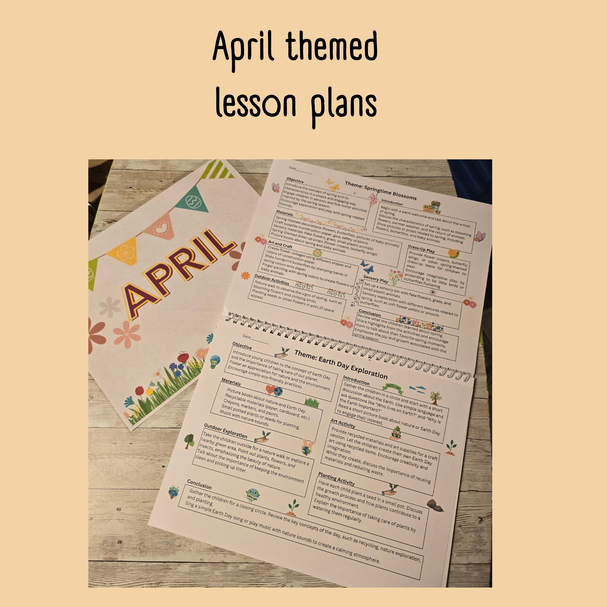 April Themed Lesson Plans Spring, Insects,earth Day and Gardening Age 2 ...