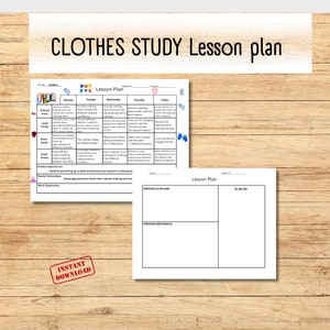 Clothes Study Lesson Plan - Etsy