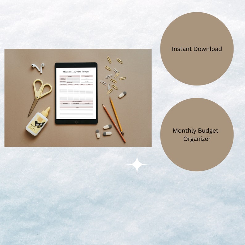 Monthly Daycare Budget Form/home Daycare Budget Sheet/monthly Record of ...