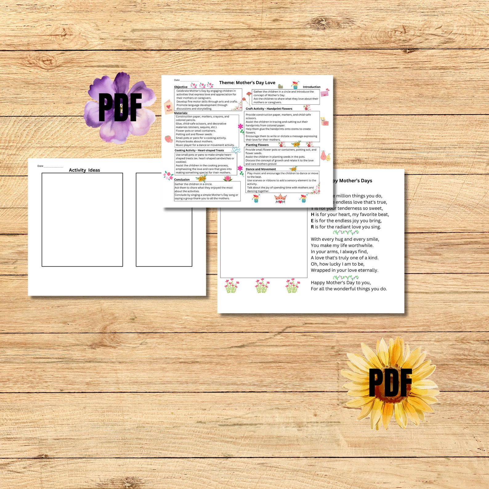 Mother's Day Complete Lesson Plan and Poem - Etsy