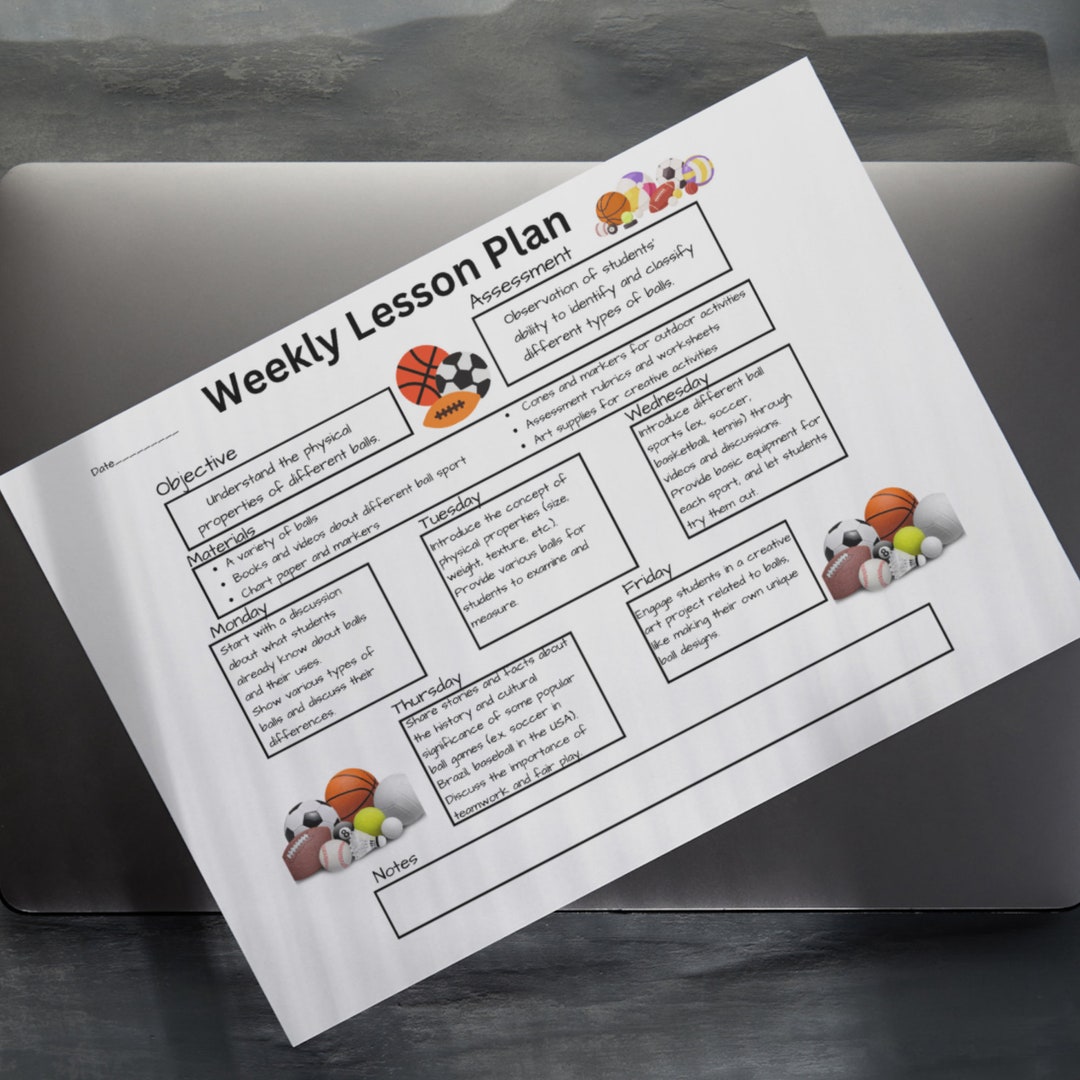 Lesson Plan About the World of Ball - Etsy