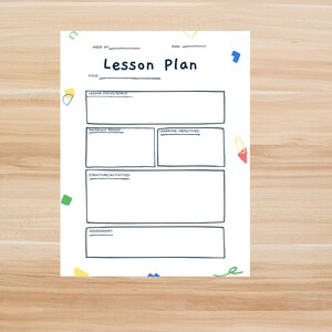 Editable Lesson Plan Template Digital Print Teacher Planner Preschool ...