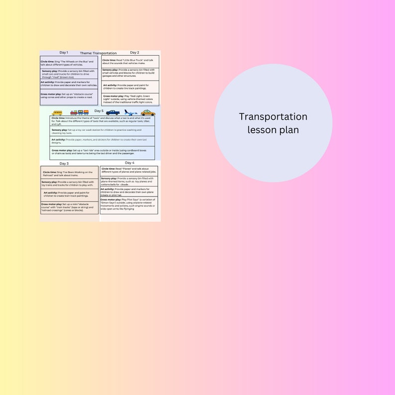 Four Complete Themed Lesson Plans for Preschool / Toddlers / Daycare ...