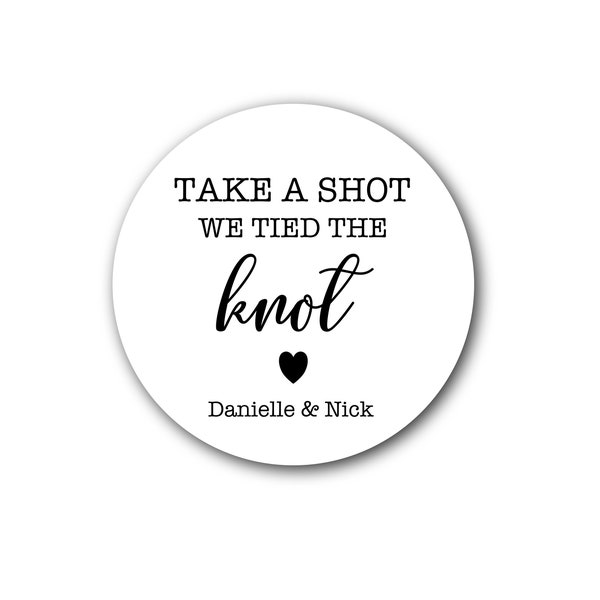 Take a Shot We Tied the Knot - Etsy UK