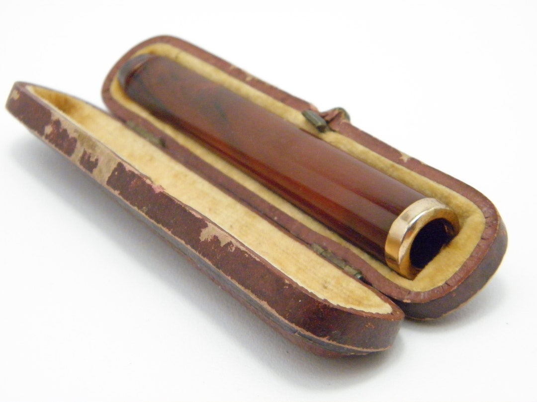 Antique 15ct Solid Gold Cherry Bakelite Cheroot Holder C1920 - Etsy